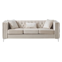 Glory Furniture Lexi Sofa in Ivory Color - Walmart.com