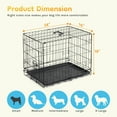 CONCETTA 24 inch Single-Door Folding Dog Crate, Portable Small Cage ...