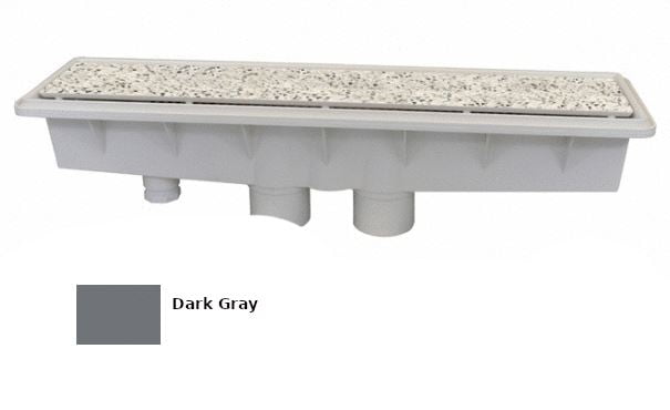A&A Manufacturing AVSC Dual Suction Pebble Top Channel Drain Dark Gray ...