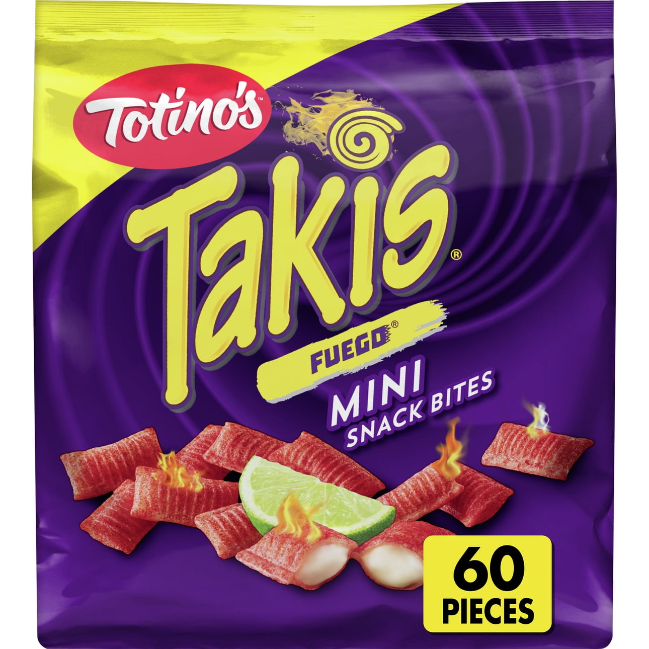 Totino's Takis Fuego Snack Bites, Chili Lime, 60 Bites, 13.9 oz bag ...