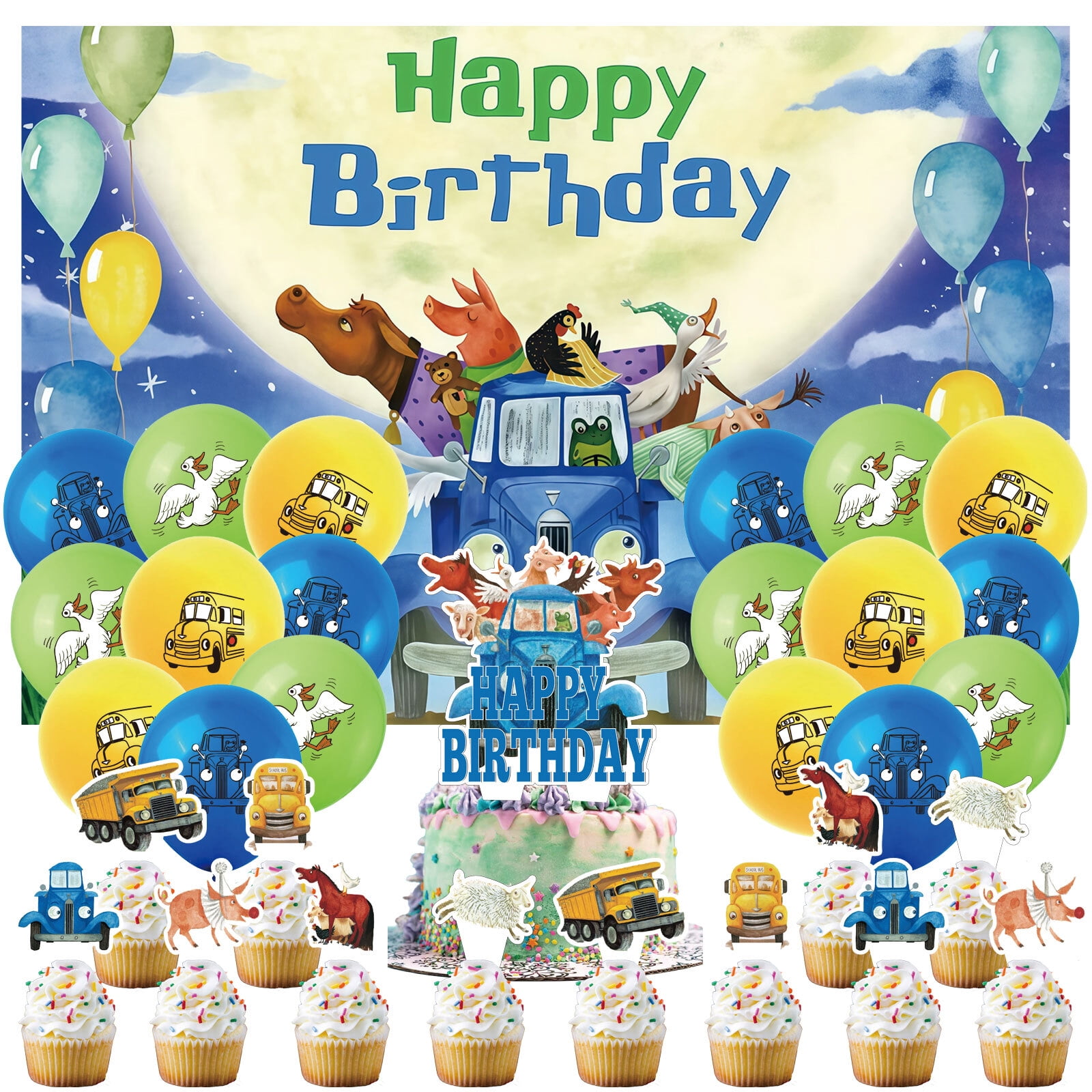 Click here for Balqoifd 32pcs For Little Blue Truck Cartoon Party... prices