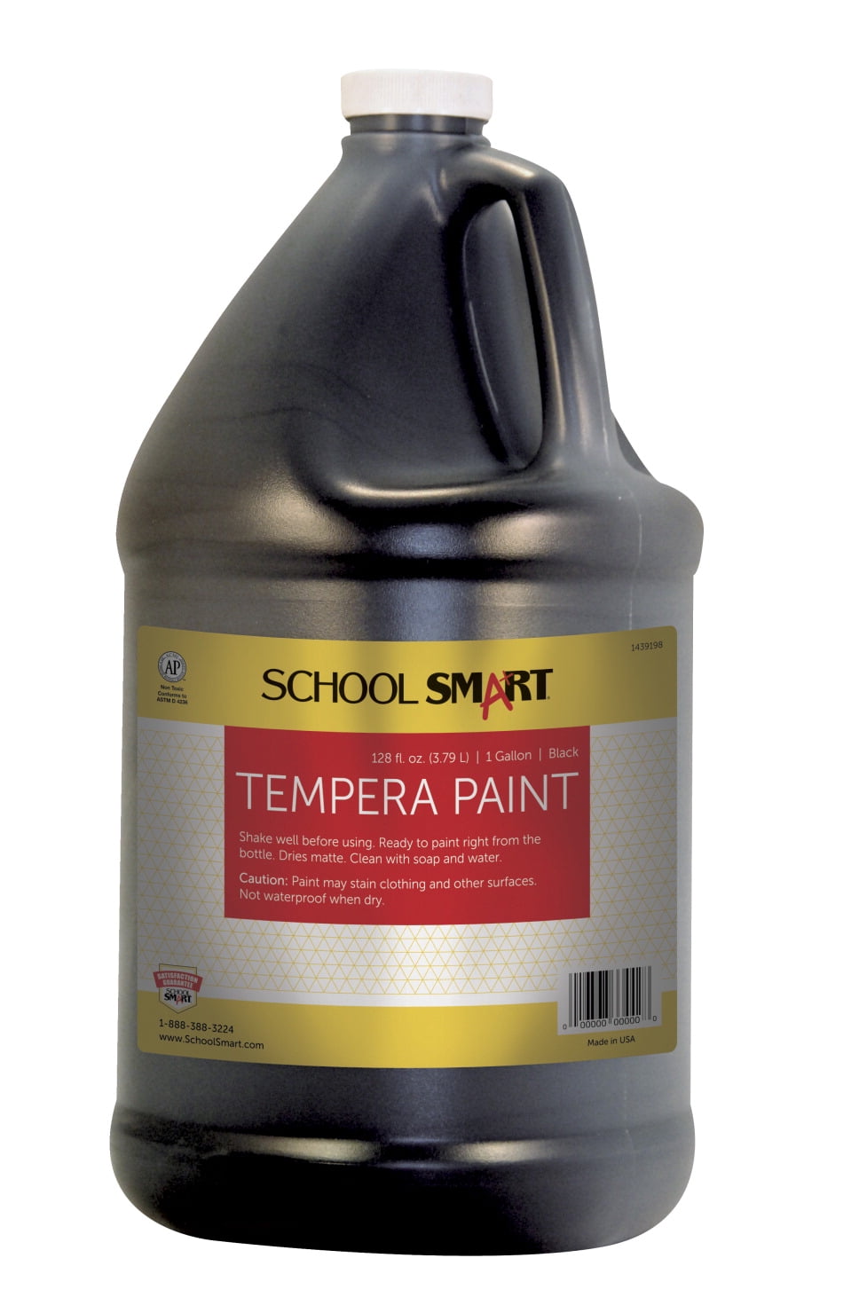 School Smart Non-Toxic Multi-Purpose Liquid Tempera Paint, 1 gal ...