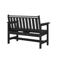 SERWALL Outdoor Bench for 2-Person, Weather-Resistant HDPE with ...