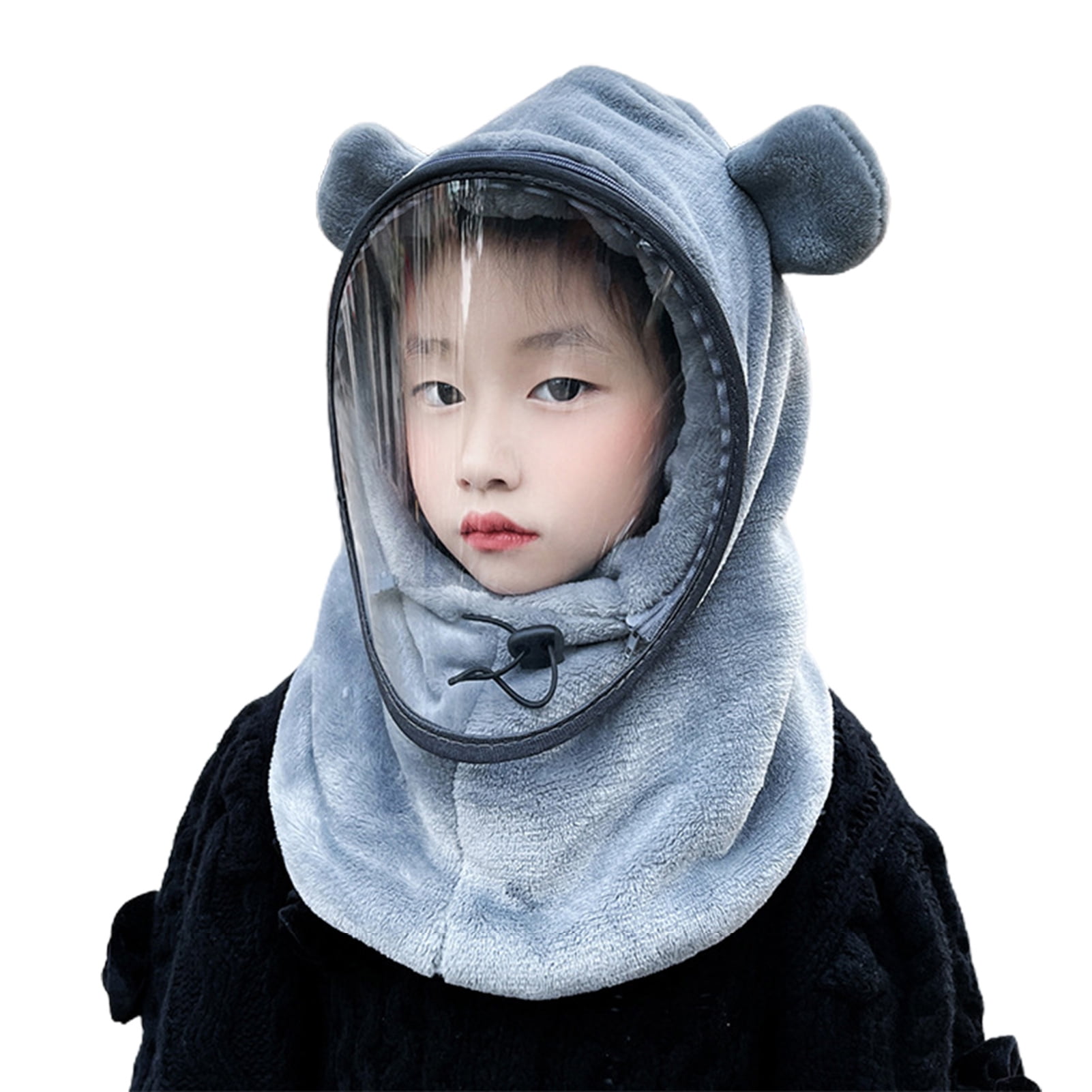 Kids Fleece Hood Ski Mask Cold Weather Face Mask Neck Warmer Winter ...
