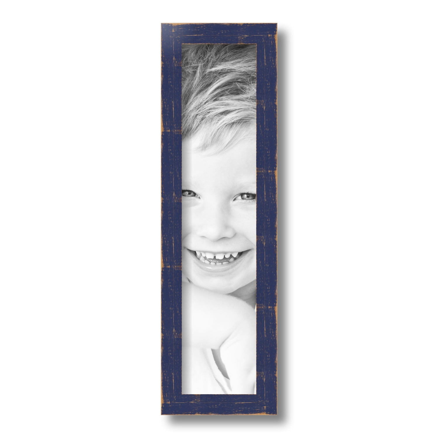 ArtToFrames 4x17 inch Navy Blue Picture Frame, Blue Wood Poster Frame ...