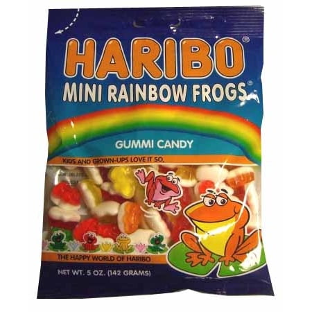 Haribo, Mini Rainbow Frogs Gummi Candy, 5Oz (142G) - Walmart.com