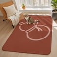 5.25'x7.55' Area Rug for Living Room, Red Brown Cute Gourd Non Slip ...