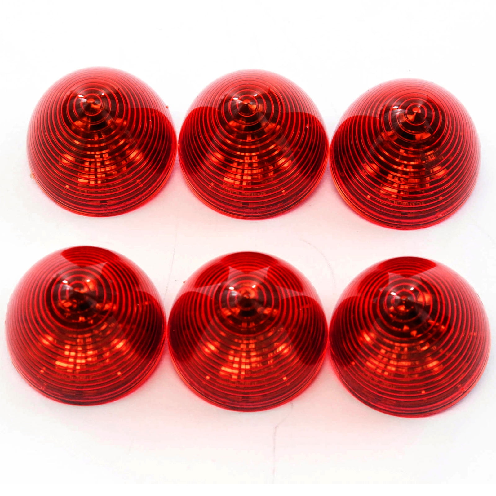 Red Hound Auto 6 Red LED 2 inches Marker Beehive Cone Lights Trailer ...