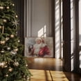 Cheerful Santa Claus with Holiday Mug, wall decor, home decor, art ...