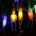 TORCHSTAR Halloween Decorations Skeleton Skull String Lights, 10 LEDs ...