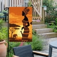 Black Women Garden Flag 28x40 Inch Africa Nation Elephant Giraffe ...