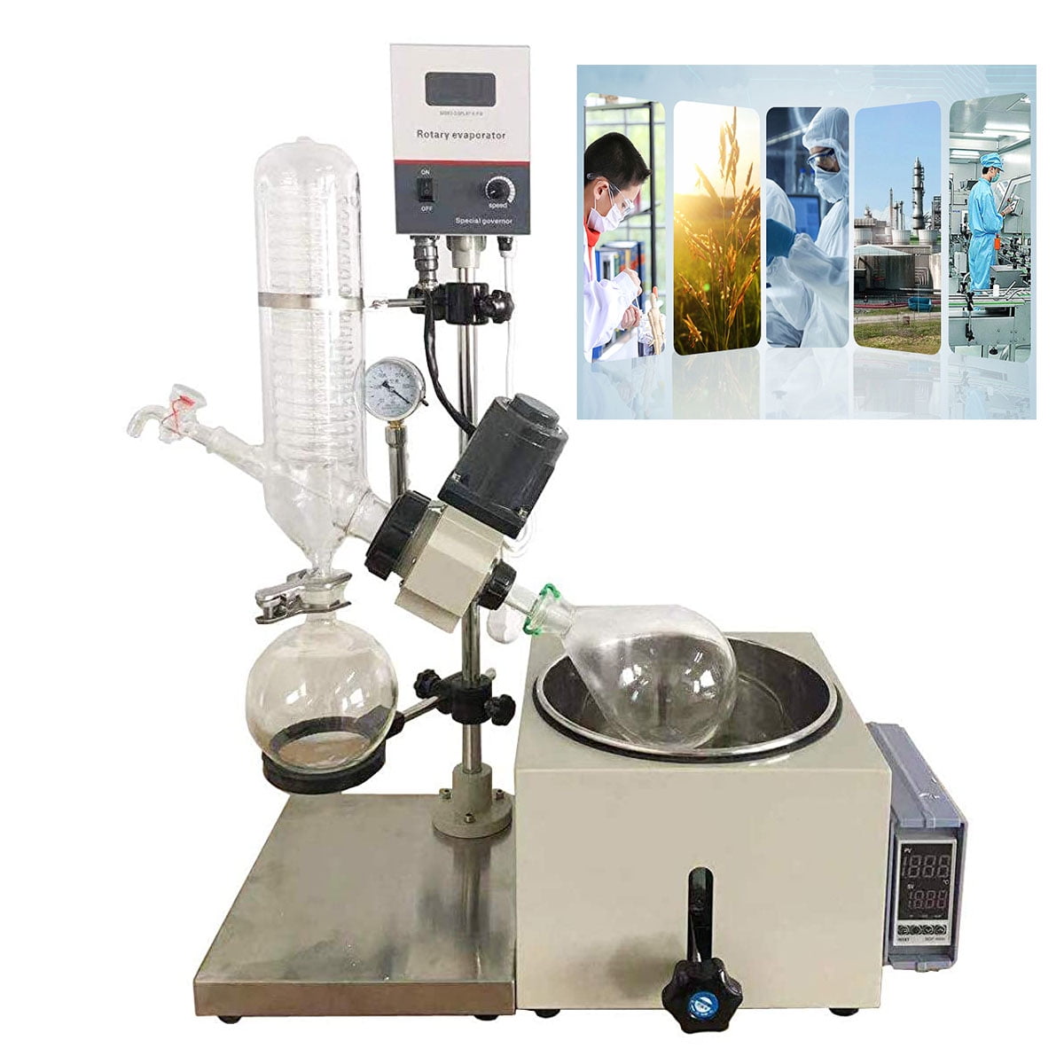 Techtongda Intelligence 5L Rotary Evaporator Rotavapor Lab Equipment ...