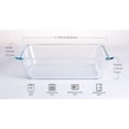 Deep Clear Glass Baking Dish, Rectangular Tempered Glass Baking Pan ...