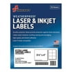 SKILCRAFT, NSN6736219, Laser/Inkjet Weatherproof Mailing Labels, 100 ...