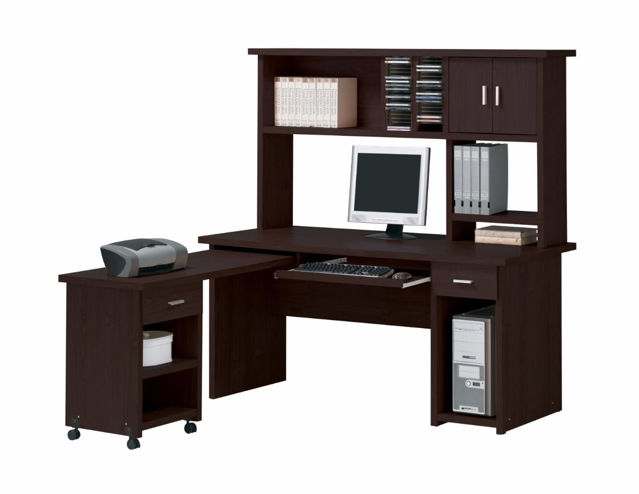 Linda Computer Desk , Espresso - Walmart.com