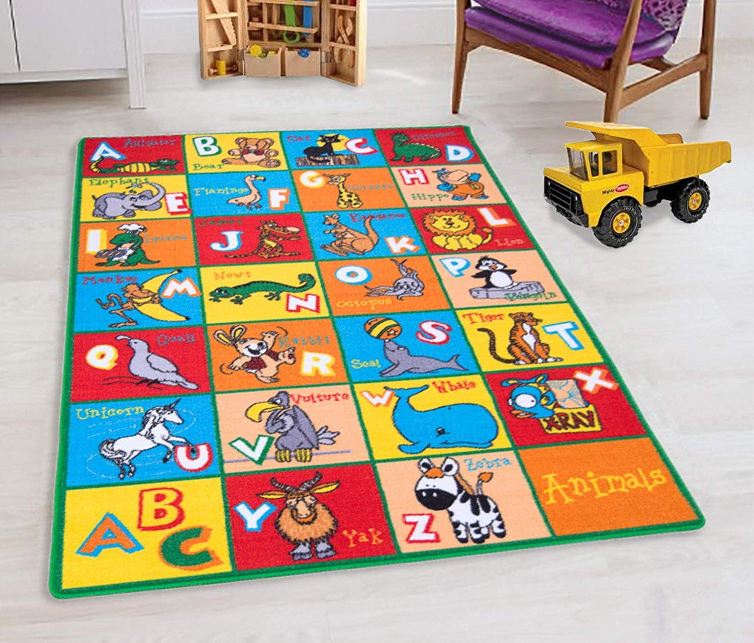 Teaching ABC Animals/Fruits Kids Educational Play mat for School ...