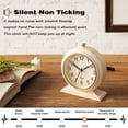 AYRELY Silent Small Desk Alarm Clock with Night Light, Vintage Metal ... AYRELY Silent Small Desk Alarm Clock with Night Light, Vintage Metal ...