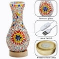 Mosaic Vase Lamp, Turkish Moroccan Table Lamp，Colorful Handmade Glass ...