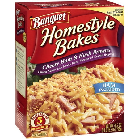 Banquet Homestyle Bakes Cheesy Ham & Hash Browns, 28.2 oz - Walmart.com