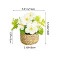Potted Artificial Flower Ornament,Vivid Simulation Floral Decor,Elegant ...