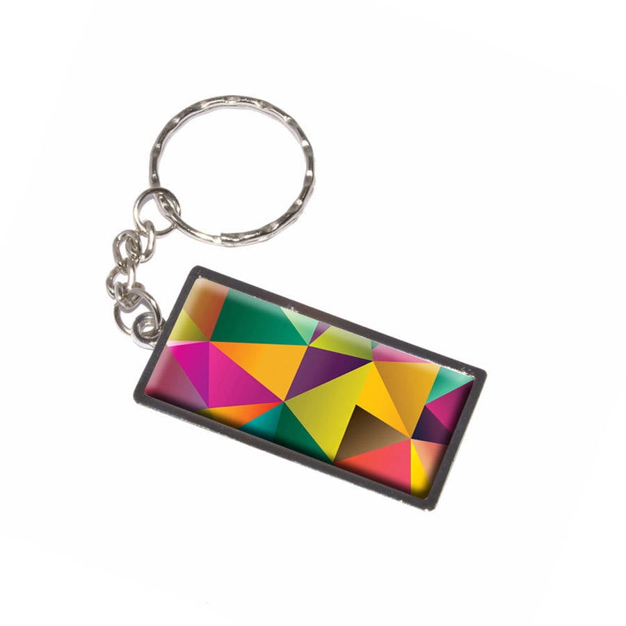 Triangle Multicolor Keychain Key Chain Ring - Walmart.com - Walmart.com