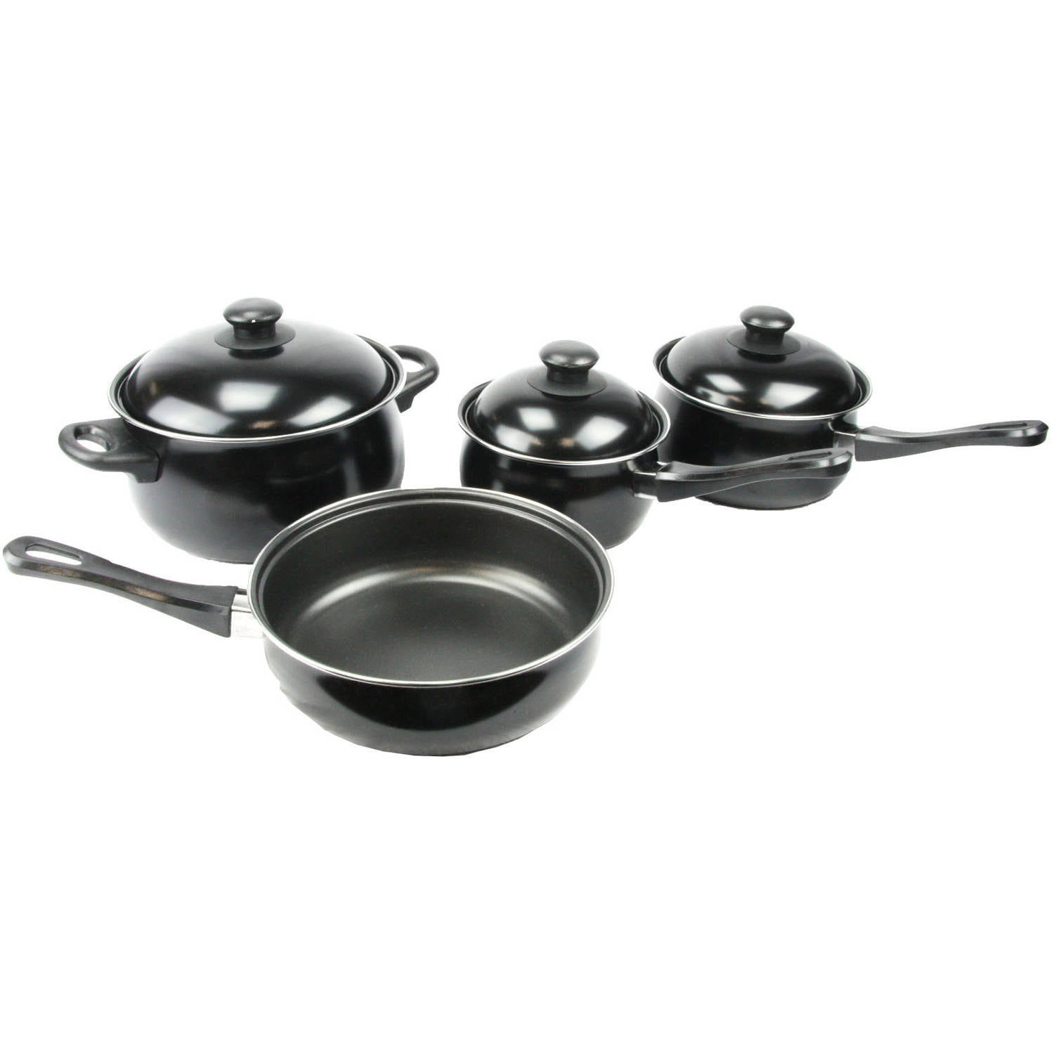 Gibson Burgoyne 7 Piece Black Carbon Steel Cookware Set - Walmart.com