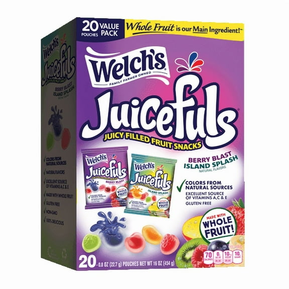 Welch's Fruit Snacks, Variety Pack, 2.25 Ounce, Mixed Fruit, Berries ...