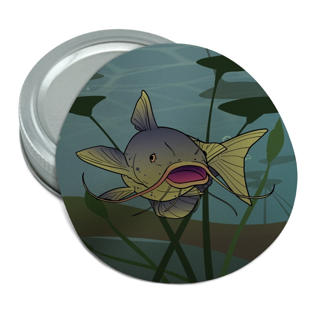 Catfish Swimming in Water Round Rubber Non-Slip Jar Gripper Lid Opener ...