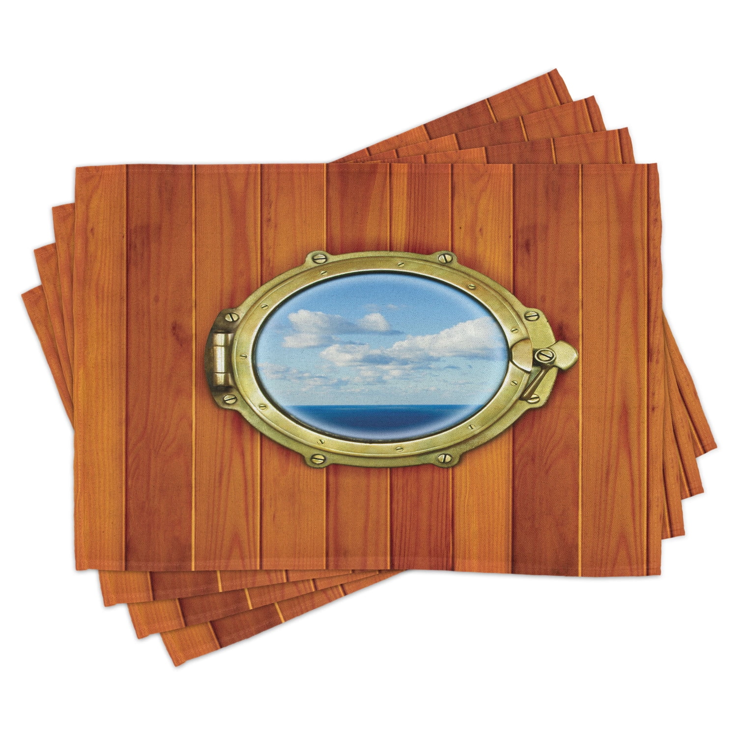 Ambesonne Vintage Place Mats Set of 4, Ship Old Sailing Vessel ...