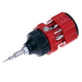 12-in-1 Ratcheting Compact Multi-Bit Short Stubby Screwdriver Set, Red ...