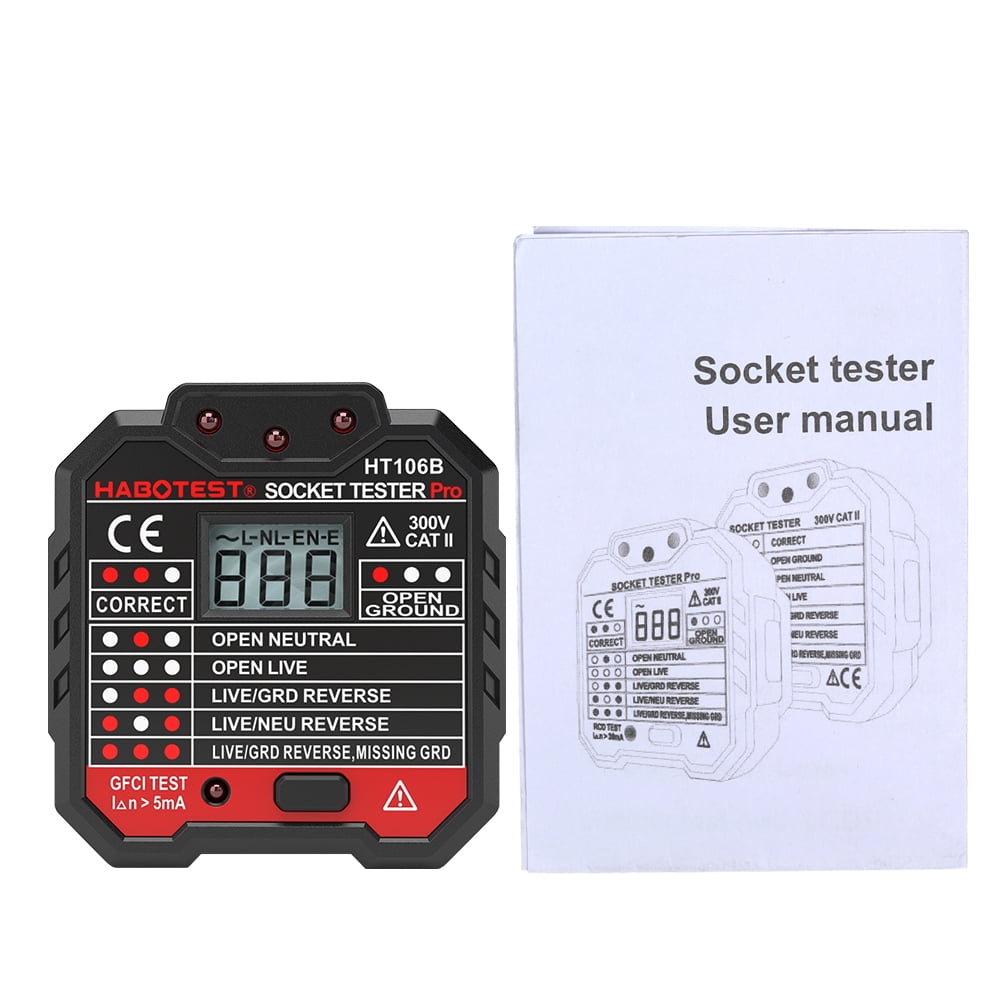 Tools & Testers DIY & Tools HT106E Socket Tester Electrical Voltage ...