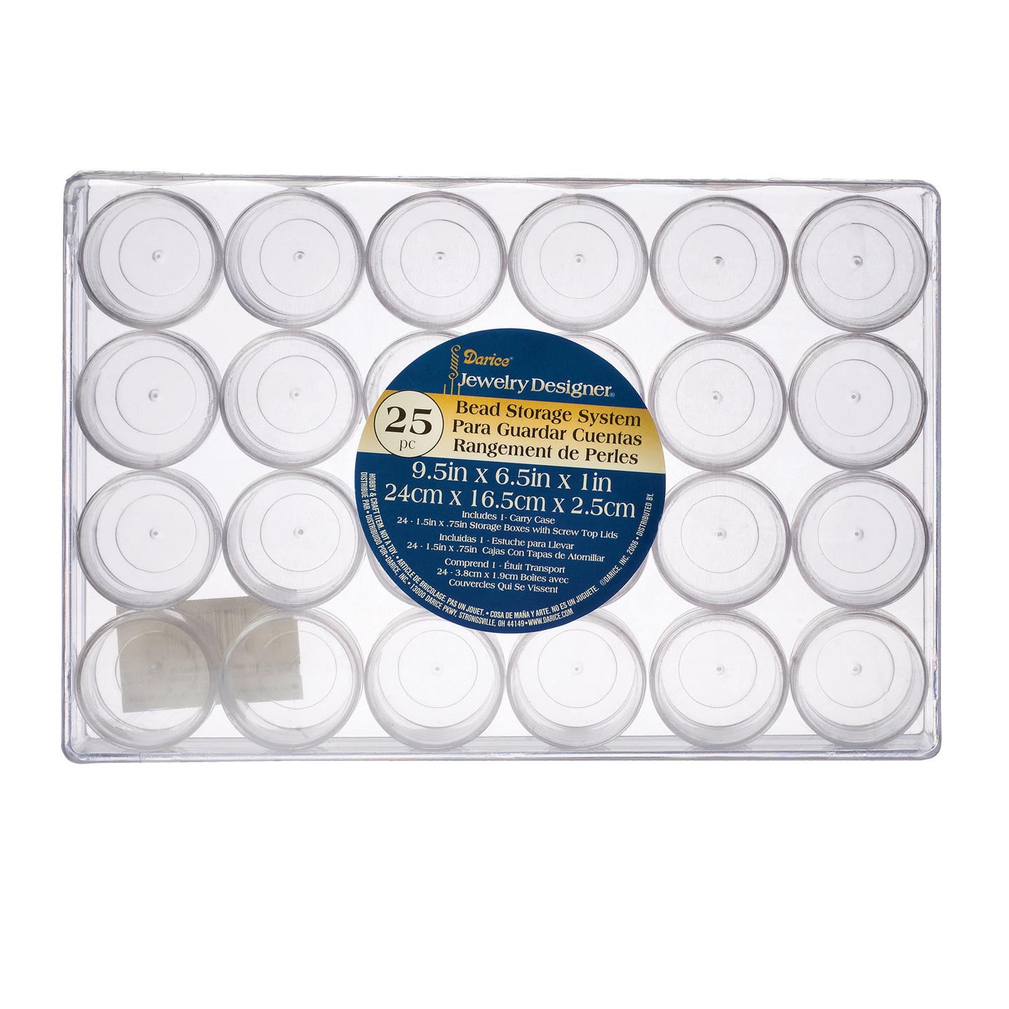 Darice Clear Bead Storage System, 9.5 x 6.375 x 1.125 inches - Walmart.com