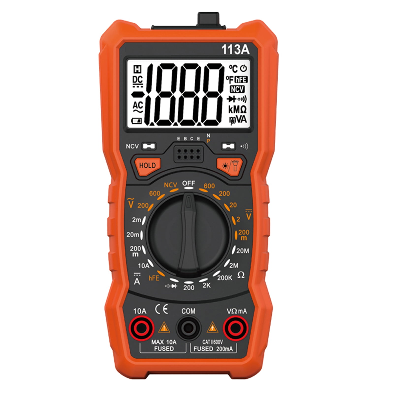 Multímetro digital NCV 2000 cuentas HFE AC / DC con succión magnética ...
