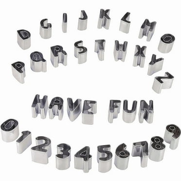 Stainless Steel English Alphabet Letters Cookies Cutters Molds Moulds ...