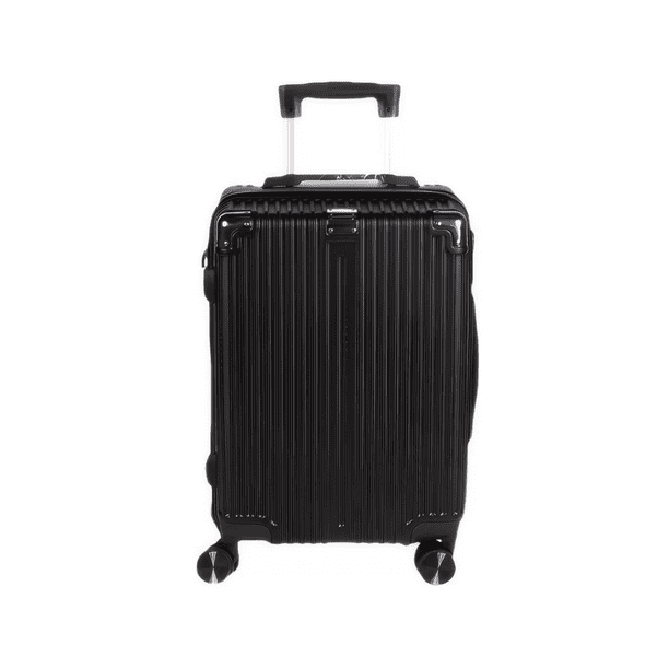 Maleta Mano De Viaje 10kg Rígida 4 Ruedas360° Negro Líneas Verticales ...