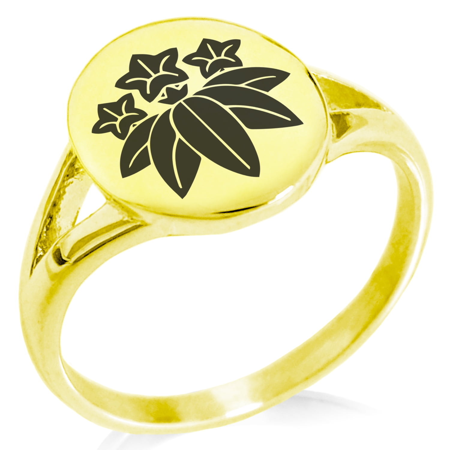 Stainless Steel Minamoto Samurai Crest Minimalist Oval Top Polished ...