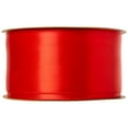 Offray Solid Red Single Face Satin Polyester Ribbon, 1 1/2 inch, 12 ...