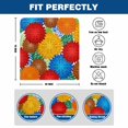 Dahlias Bloom Chair Back Covers Set of 6, Modern Exotic Minimalist Red ...