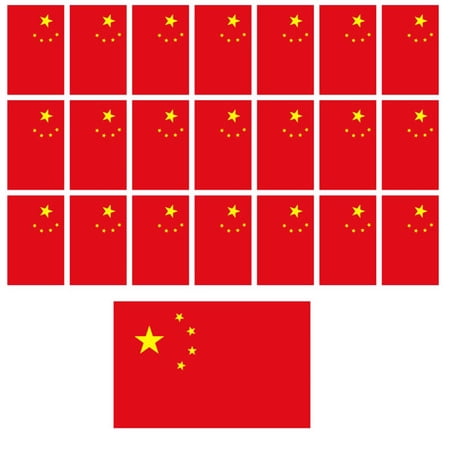 Fancy National Flag Sticker Paper Face Stickers Chinese Five-star Red ...