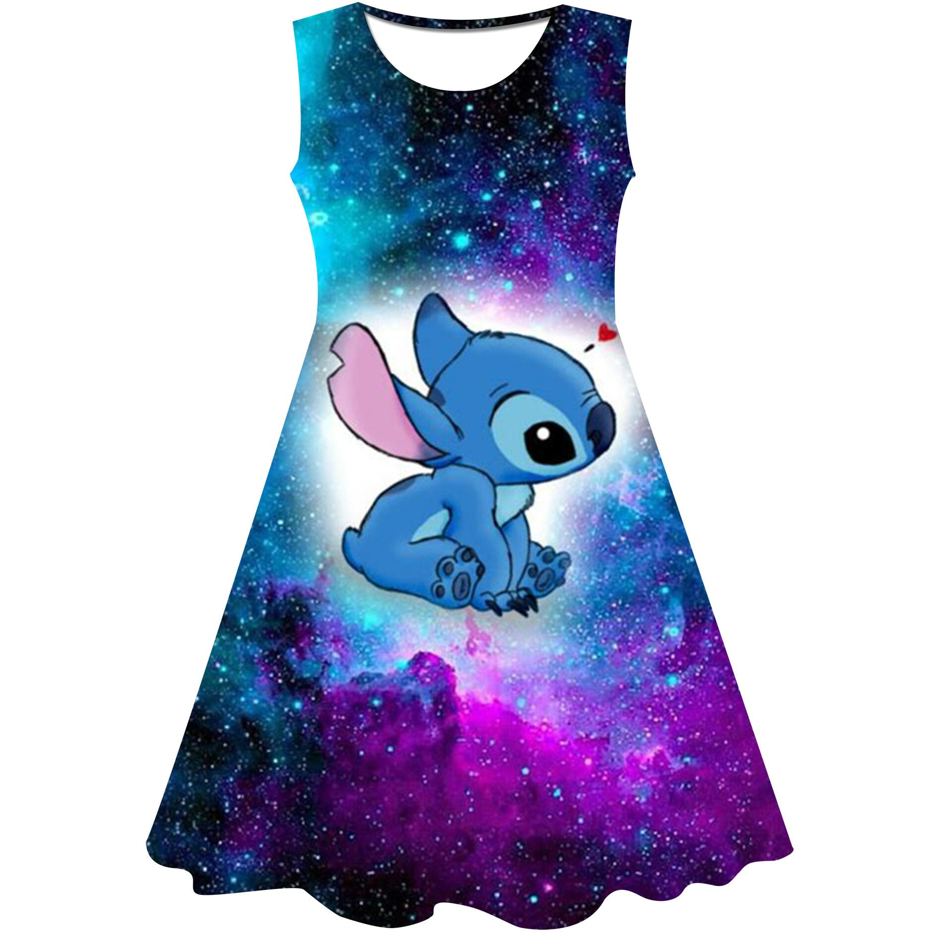 Niñas Disney Stitch dibujos animados Stitch princesa vestido niños ...