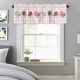 Curtain Valance for Windows, Spring Strawberry Lavender Flower Kitchen ...