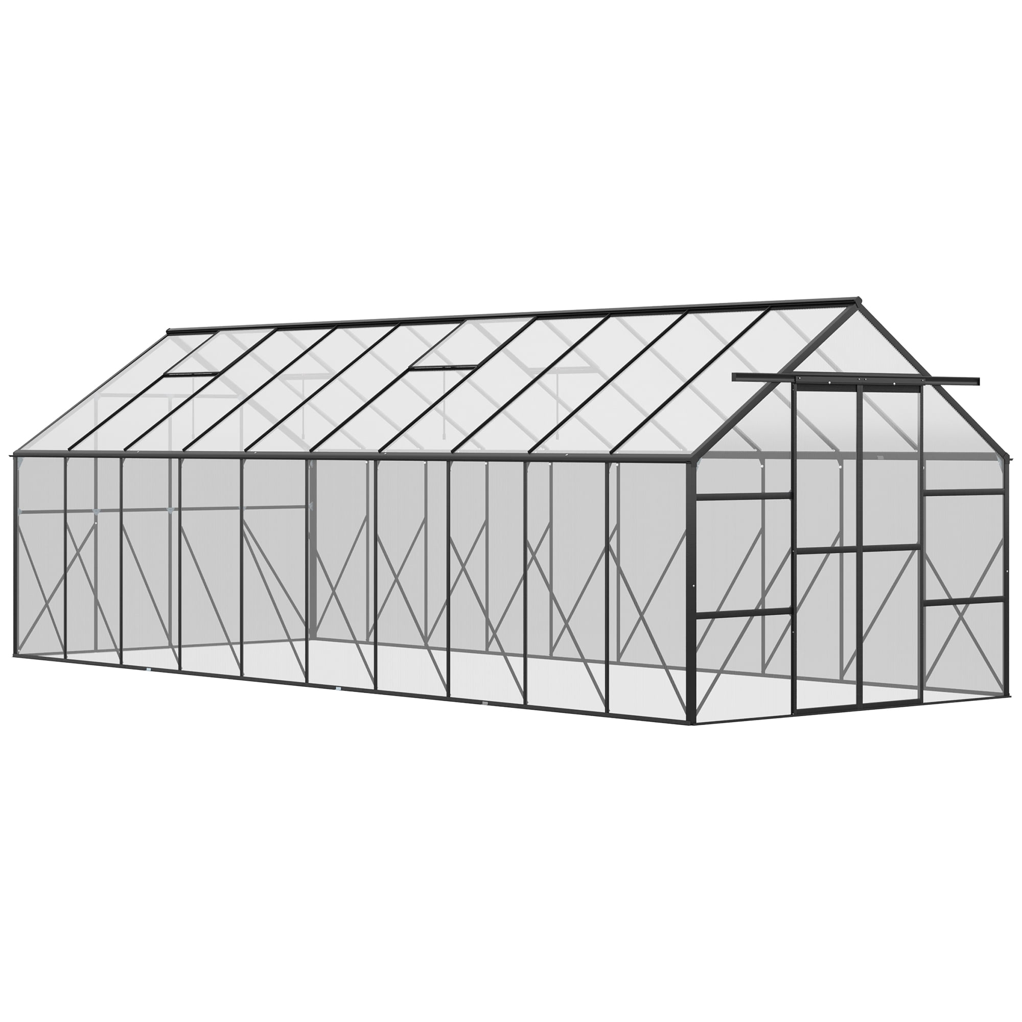 Click here for Outsunny Polycarbonate Greenhouse Kit With Vent Ra... prices
