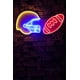 Decorative 21" Football and Helmet Led Neon Sign Red Football NFL Wall ...