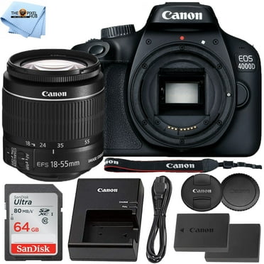 Canon EOS 4000D DSLR Camera EF-S 18-55 mm f/3.5-5.6 III Lens - Shop Black Friday Deals for 2024 ...