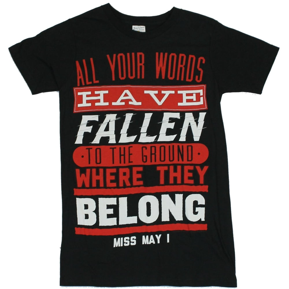 Fallen Miss May I Mens T Shirt Your Words Have Fallen Word Logo fallen-miss-may-i-mens-t-shirt-your-words-have-fallen-word-logo