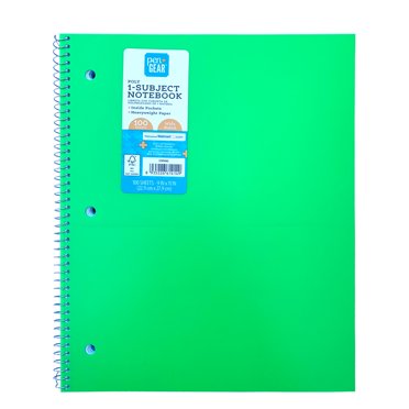 Pen + Gear 1-Subject Notebook, Wide Ruled, 80 Sheets, 10.5" x 8 ...
