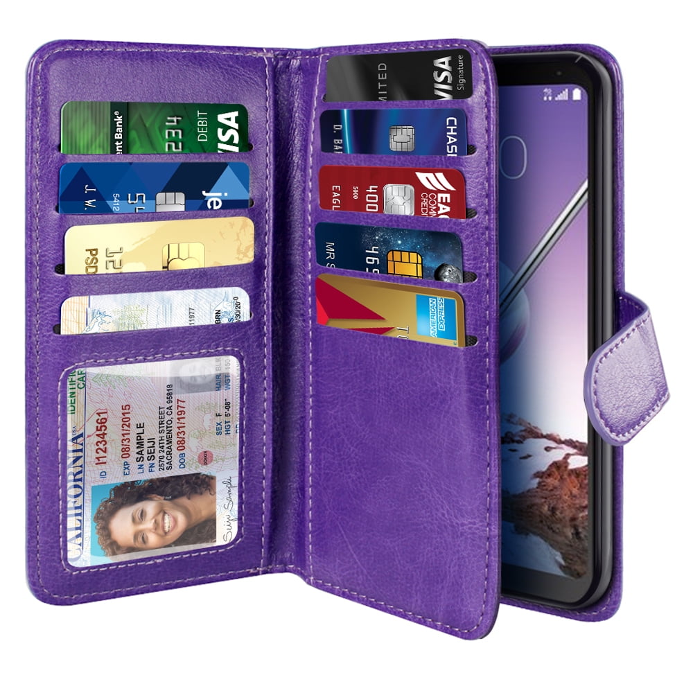 NEXTKIN Multi Card Slots Double Flap Wallet Pouch Case for LG Stylo 4 ...