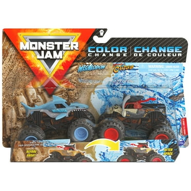 Monster Jam, Megalodon Monster Wash Playset, Color-Changing Truck ...