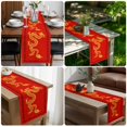 Chinese Spring Festival Table Runner 13x60in Non-Slip Cotton Linen ...