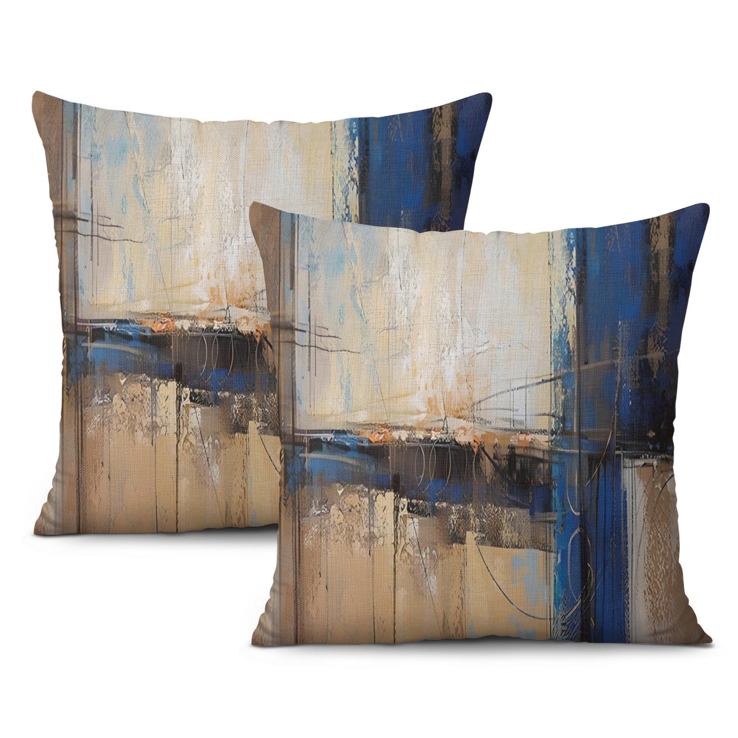 Click here for Safarsa Abstract Art Painting Cushion Cover In Gre... prices
